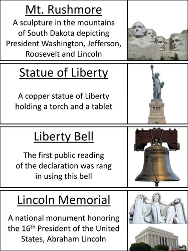 American Symbols Word Wall Cards | Teaching Resources