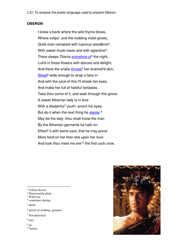 A Midsummer Night's Dream - Act 2 Scene 1 - Oberon, Titania and Puck ...