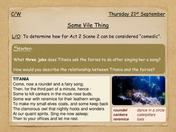 A Midsummer Night's Dream - Act 2 Scene 2 | Teaching Resources