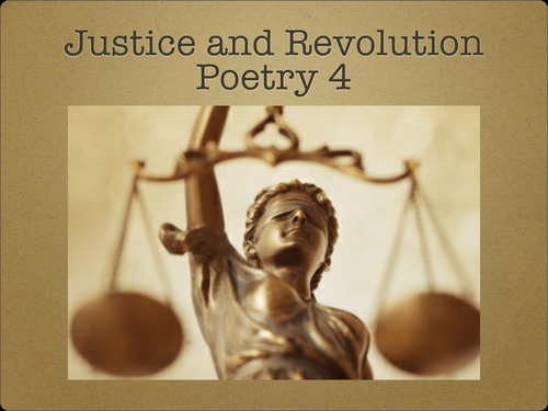 Poetry on the Theme of Justice&Revolution | Teaching Resources