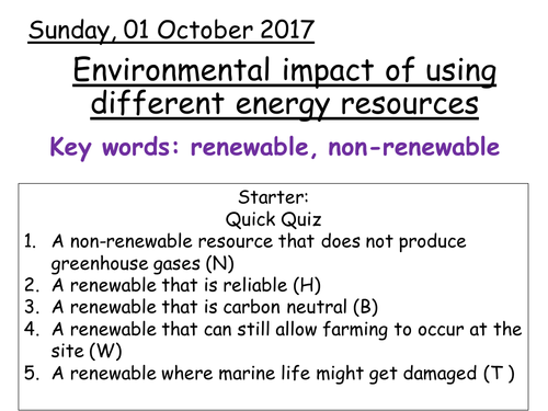 Energy - AQA Physics GCSE new (first exams in 2018) Specification ...