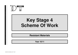 GCSE Resistant Materials whole course SOW | Teaching Resources