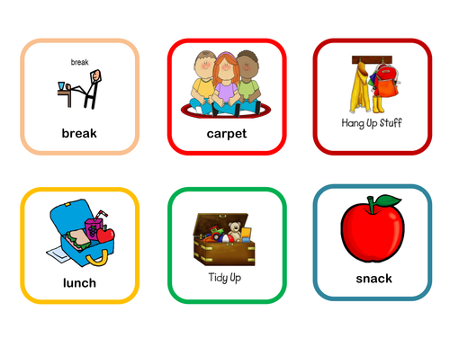 First Then Schedule for Autism ASD with visual activity tiles ...