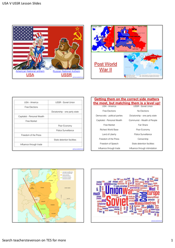 Cold War Intro - USA v. USSR -What are the differences? | Teaching ...