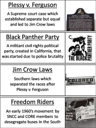 Civil Rights Word Wall Cards | Teaching Resources