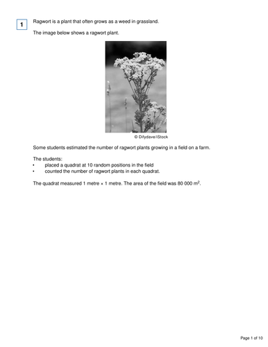 Aqa Biology 4 7 Ecology L6 Sampling Areas Using The Transect Method Teaching Resources