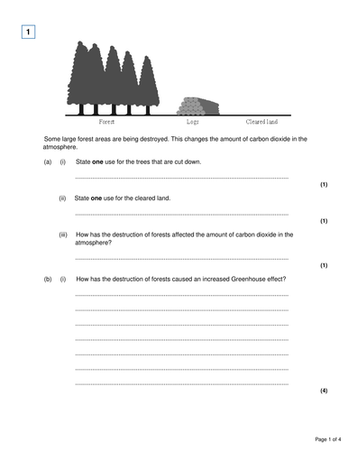 AQA Biology 4.7 Ecology – L12 Deforestation and Land Use | Teaching ...