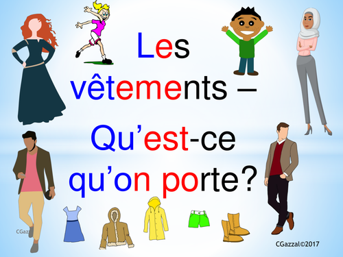 Clothes in French and Colour Adjectives - A Complete Guide. | Teaching ...