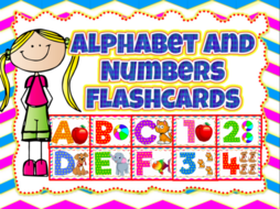 Colorful Alphabet and Numbers Flashcards (74 flashcards) | Teaching ...