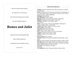 Abridged Romeo and Juliet script | Teaching Resources