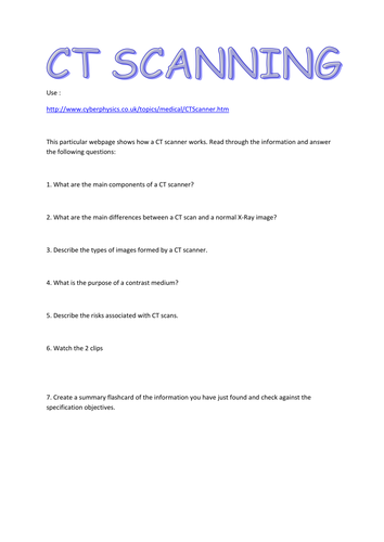 CAT Scanning | Teaching Resources