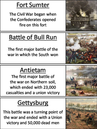 The Civil War Word Wall Cards | Teaching Resources