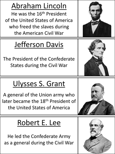 The Civil War Word Wall Cards | Teaching Resources