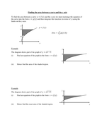 Area between curve and y-axis worksheet (integration) | Teaching Resources