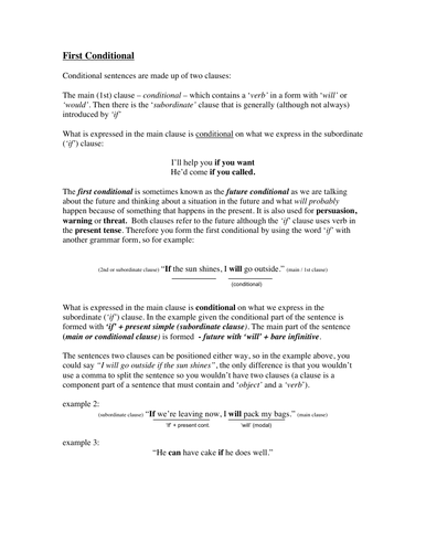 Using Conditional Sentences (B1 & B2) | Teaching Resources