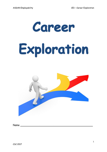 ASDAN Employability Career Exploration workbook L1 | Teaching Resources