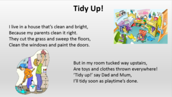 Tidy Up Poem | Teaching Resources