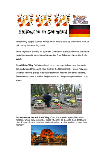 HALLOWEEN AROUND THE WORLD | Teaching Resources