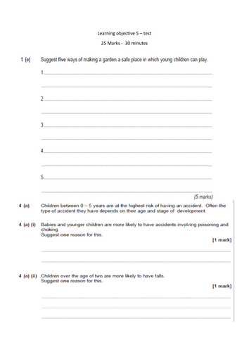 NEW QUAL Cambridge nationals Child development - RO18 (exam) Health and ...