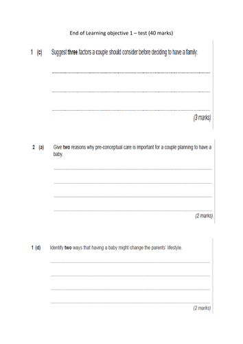 NEW QUAL Cambridge nationals Child development - RO18 (exam) Health and ...