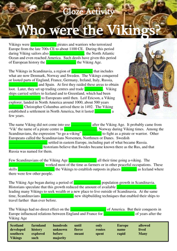 The Vikings | Teaching Resources