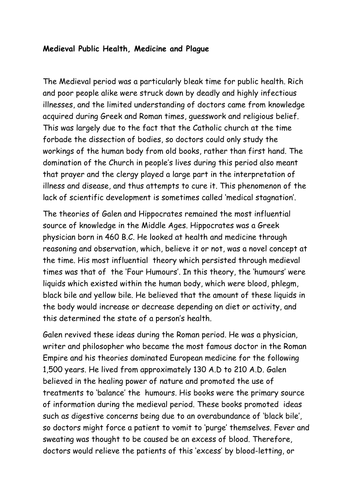 Medieval Medicine | Teaching Resources