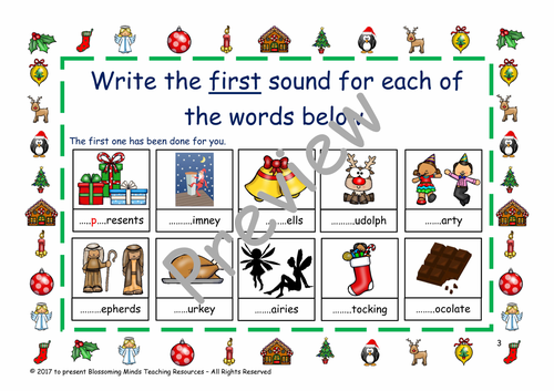Christmas Phonics Activity Booklet - 20 pages | Teaching Resources