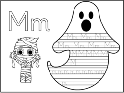 Halloween Writing Activity - Alphabet Tracing | Teaching Resources