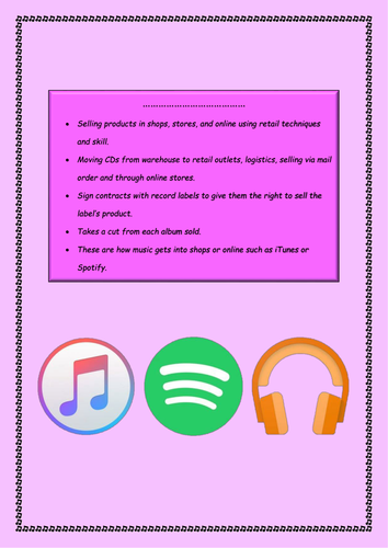 Media Job Roles in the Music Industry | Teaching Resources