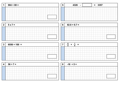 KS2 Arithmetic (SATs Paper 1) Pack of 10 Practice tests including ... KS2 Arithmetic (SATs Paper 1) Pack of 10 Practice tests including ...