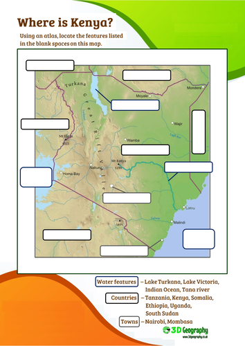 Kenya Lesson 3 - Physical Features of Kenya | Teaching Resources
