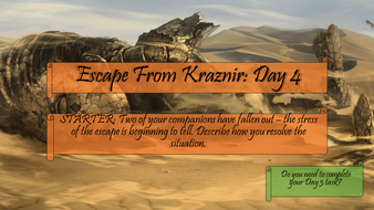 KS3: Escape from Kraznir creative writing pack (my version) | Teaching ...