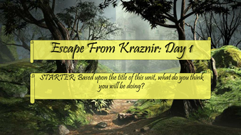 KS3: Escape from Kraznir creative writing pack (my version) by ...