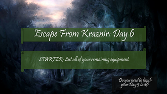 KS3: Escape from Kraznir creative writing pack (my version) by ...