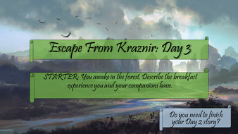 KS3: Escape from Kraznir creative writing pack (my version) | Teaching ...