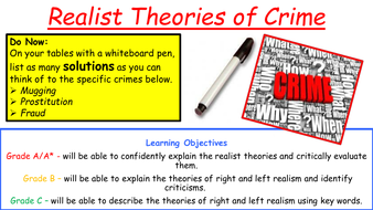 Year 13 Left and Right Realist Theory on Crime and Deviance | Teaching ...