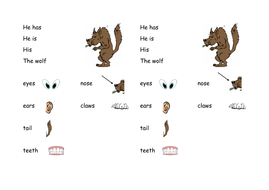 Big bad wolf keyword mat KS1 differentiated | Teaching Resources