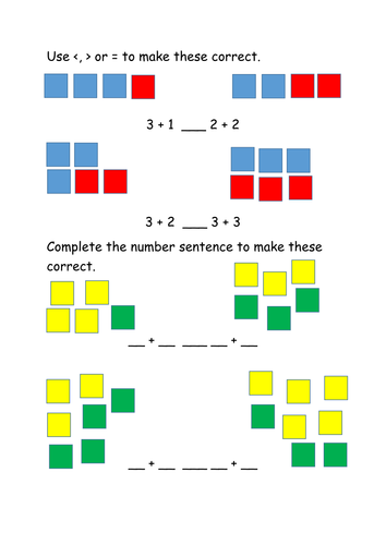 Compare Number Sentences - Year 2 | Teaching Resources