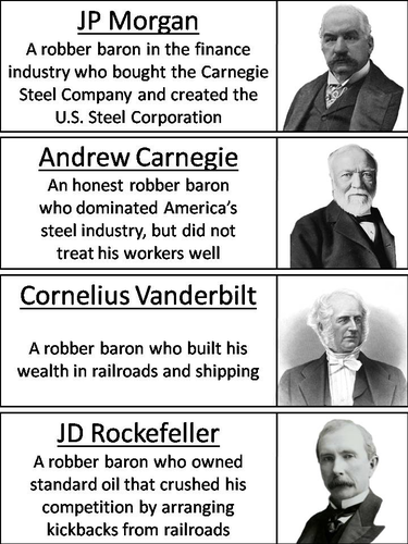 The Gilded Age and Robber Barons Word Wall Cards | Teaching Resources