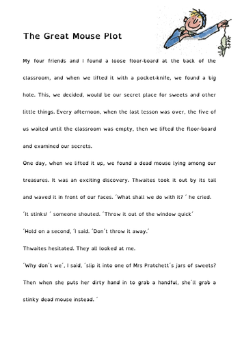 Roald Dahl Boy - Year 6 reading comprehension questions | Teaching ...