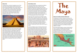 The Ancient Maya fact planning | Teaching Resources