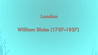 'London' by William Blake - annotated poem and revision quiz | Teaching ...
