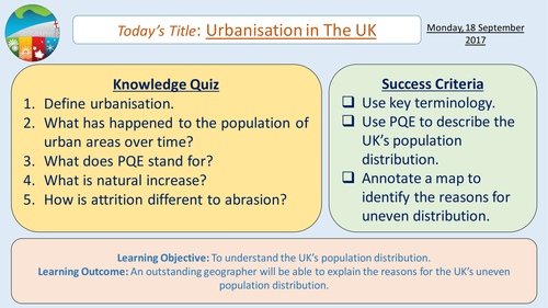 UK Urbanisation | Teaching Resources