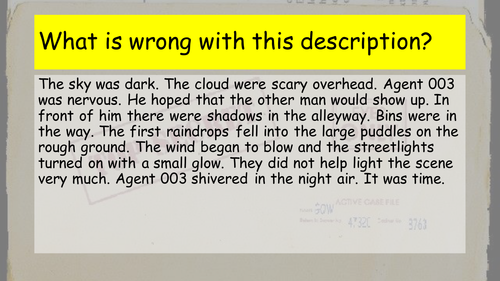 Y7 Creative Writing - Spy Fiction | Teaching Resources