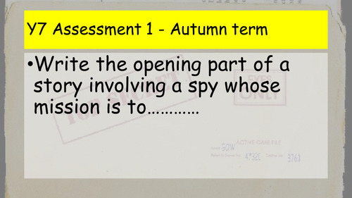 Y7 Creative Writing - Spy Fiction | Teaching Resources