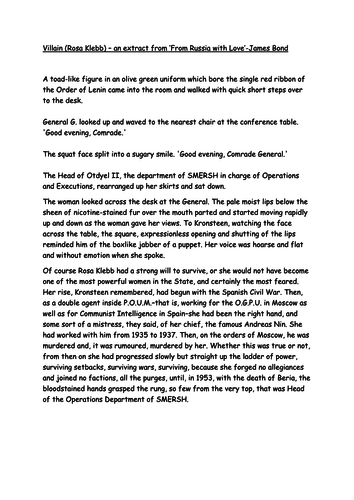 Y7 Creative Writing - Spy Fiction | Teaching Resources