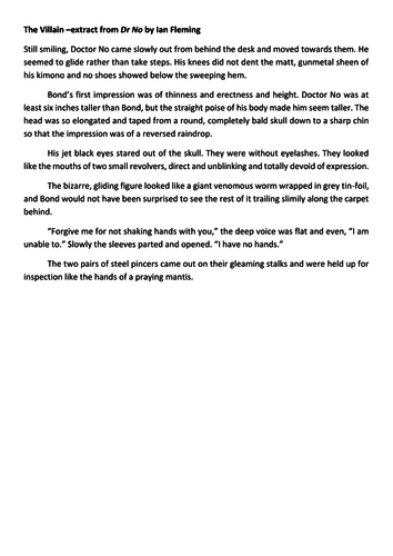 Y7 Creative Writing - Spy Fiction | Teaching Resources