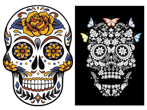 10 x Day of The Dead Crosswords Keyword Starter Settler Crosssword Art ...