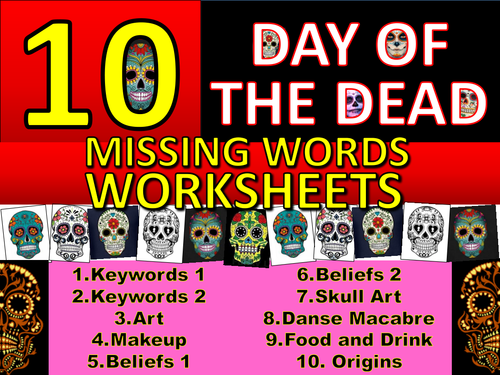 120 x Day of The Dead Activity Activities Pack Starter Settler Art RE ...