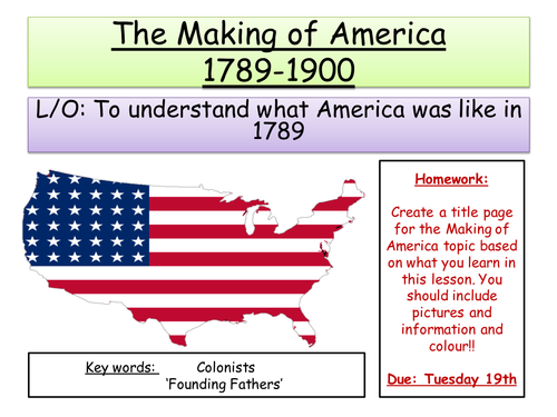 Introduction to the Making of America OCR SHP GCSE | Teaching Resources